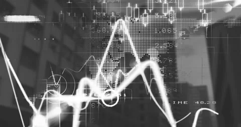 Animation of graphs, dots forming maps a... | Stock Video | Pond5