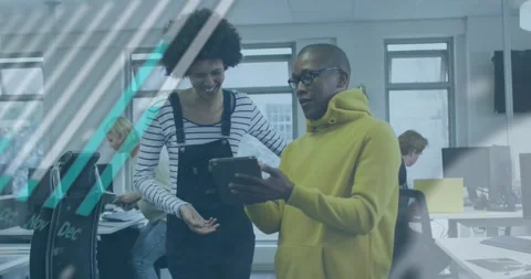 Animation of graphs, globe and computer ... | Stock Video | Pond5