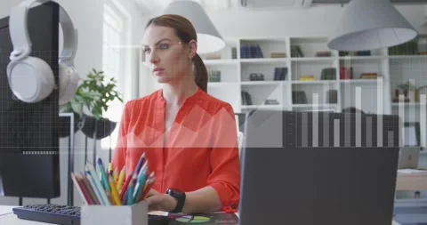 Animation of graphs, loading bar, map ov... | Stock Video | Pond5