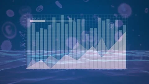 Animation of graphs, loading bar, red bl... | Stock Video | Pond5