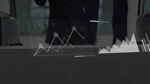 Animation of graphs, loading bars and ma... | Stock Video | Pond5