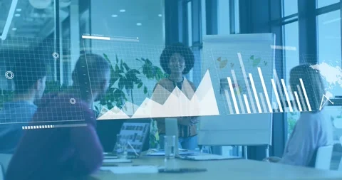 Animation of graphs, loading bars, map, ... | Stock Video | Pond5