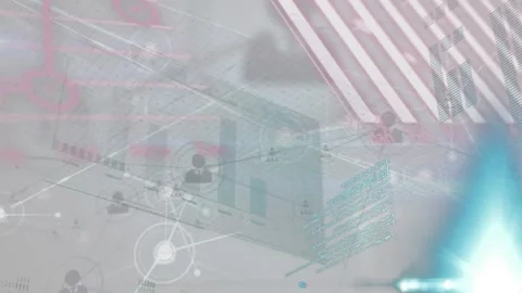 Animation of graphs, loading bars over c... | Stock Video | Pond5