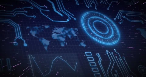 Animation of graphs, loading circles, ma... | Stock Video | Pond5