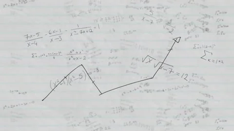 Animation of graphs over math formulas o... | Stock Video | Pond5