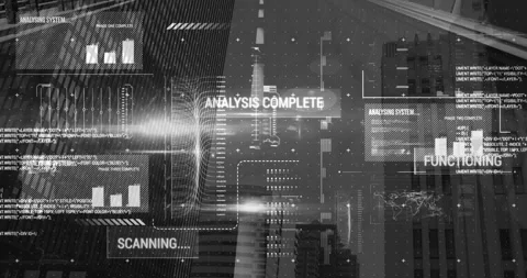 Animation of graphs, texts, lens flare, ... | Stock Video | Pond5