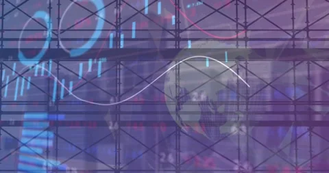 Animation of graphs, trading board and g... | Stock Video | Pond5