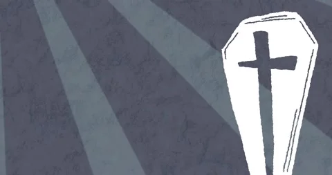 Animation of grave on grey stripes backg... | Stock Video | Pond5