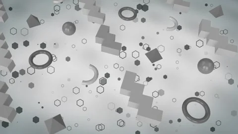 Animation of gray shapes moving on gray ... | Stock Video | Pond5