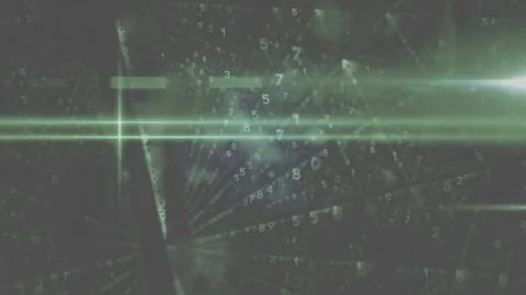 Animation of green binary code and light... | Stock Video | Pond5