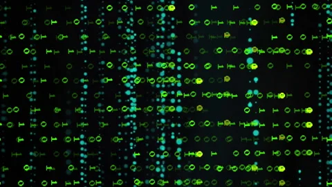 Animation of green digital code raining ... | Stock Video | Pond5