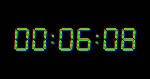 Animation of green digital timer changin... | Stock Video | Pond5