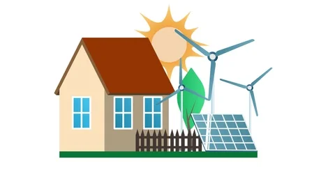 Animation green energy and eco friendly ... | Stock Video | Pond5