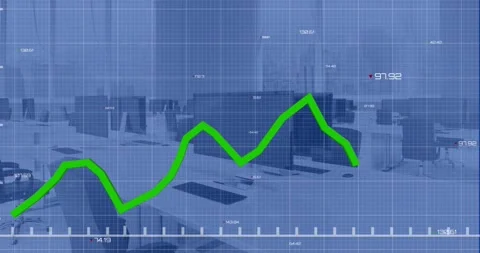 Animation of green graphs with changing ... | Stock Video | Pond5