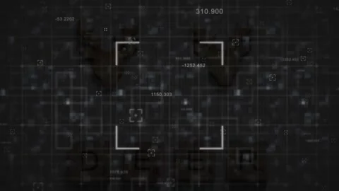 Animation of green grid over screen with... | Stock Video | Pond5