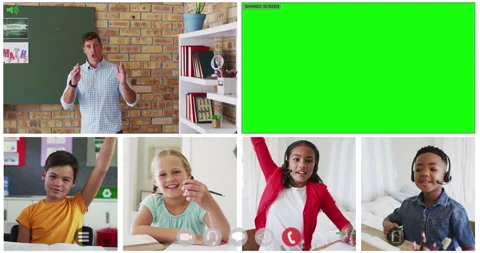 Animation of green screen and video scre... | Stock Video | Pond5