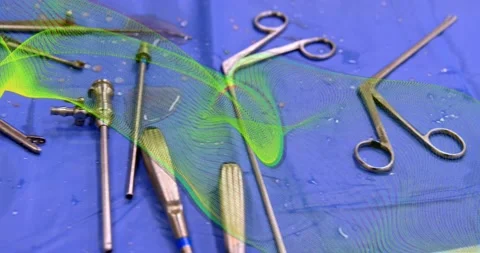Animation of green shapes over surgical ... | Stock Video | Pond5