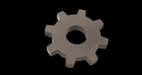 Animation of grey cog over black backgro... | Stock Video | Pond5