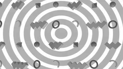 Animation of grey shapes in shapes backg... | Stock Video | Pond5