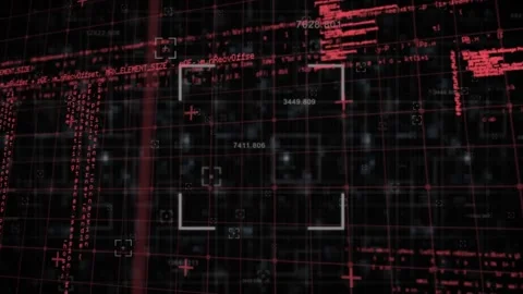 Animation of grid network and scope scan... | Stock Video | Pond5