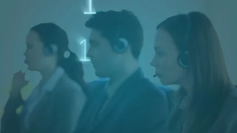 Animation of group of multi-ethnic call ... | Stock Video | Pond5