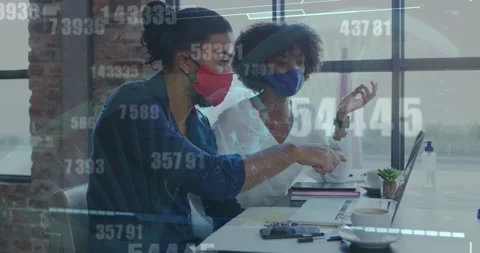 Animation of growing numbers and virus c... | Stock Video | Pond5