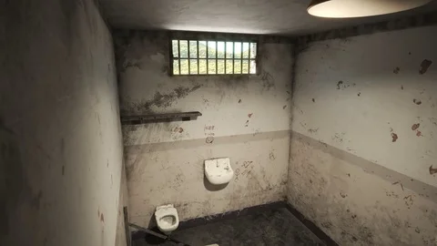 Animation of a grunge prison cell with l... | Stock Video | Pond5