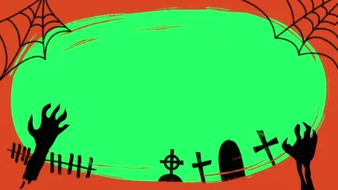 Animation halloween frame with green scr... | Stock Video | Pond5