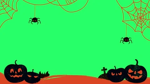Animation halloween frame with green scr... | Stock Video | Pond5