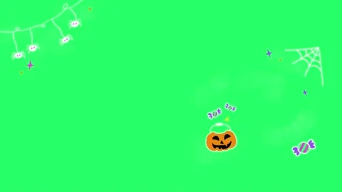Animation halloween frame with green scr... | Stock Video | Pond5