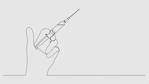 Animation of hand holding syringe with n... | Stock Video | Pond5