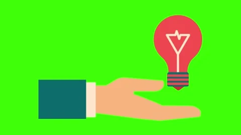 Animation of a hand with an idea icon on... | Stock Video | Pond5