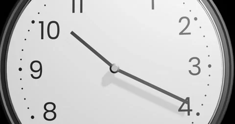 Animation of hands of white clock stoppi... | Stock Video | Pond5