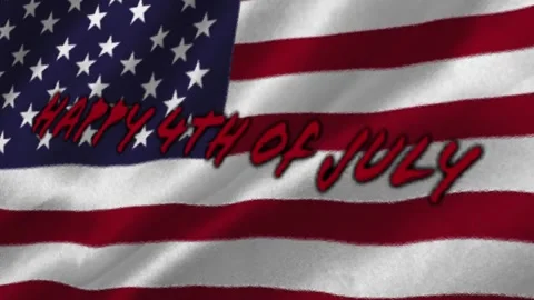 Animation of happy 4th of july text on a... | Stock Video | Pond5