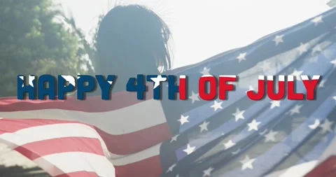 Animation of happy 4th of july text and ... | Stock Video | Pond5