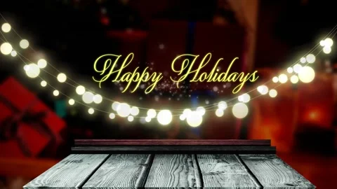 Animation of happy holidays text and han... | Stock Video | Pond5