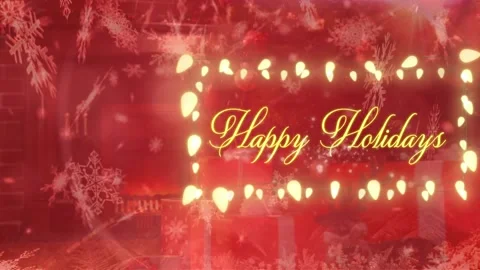 Animation of happy holidays text over fa... | Stock Video | Pond5