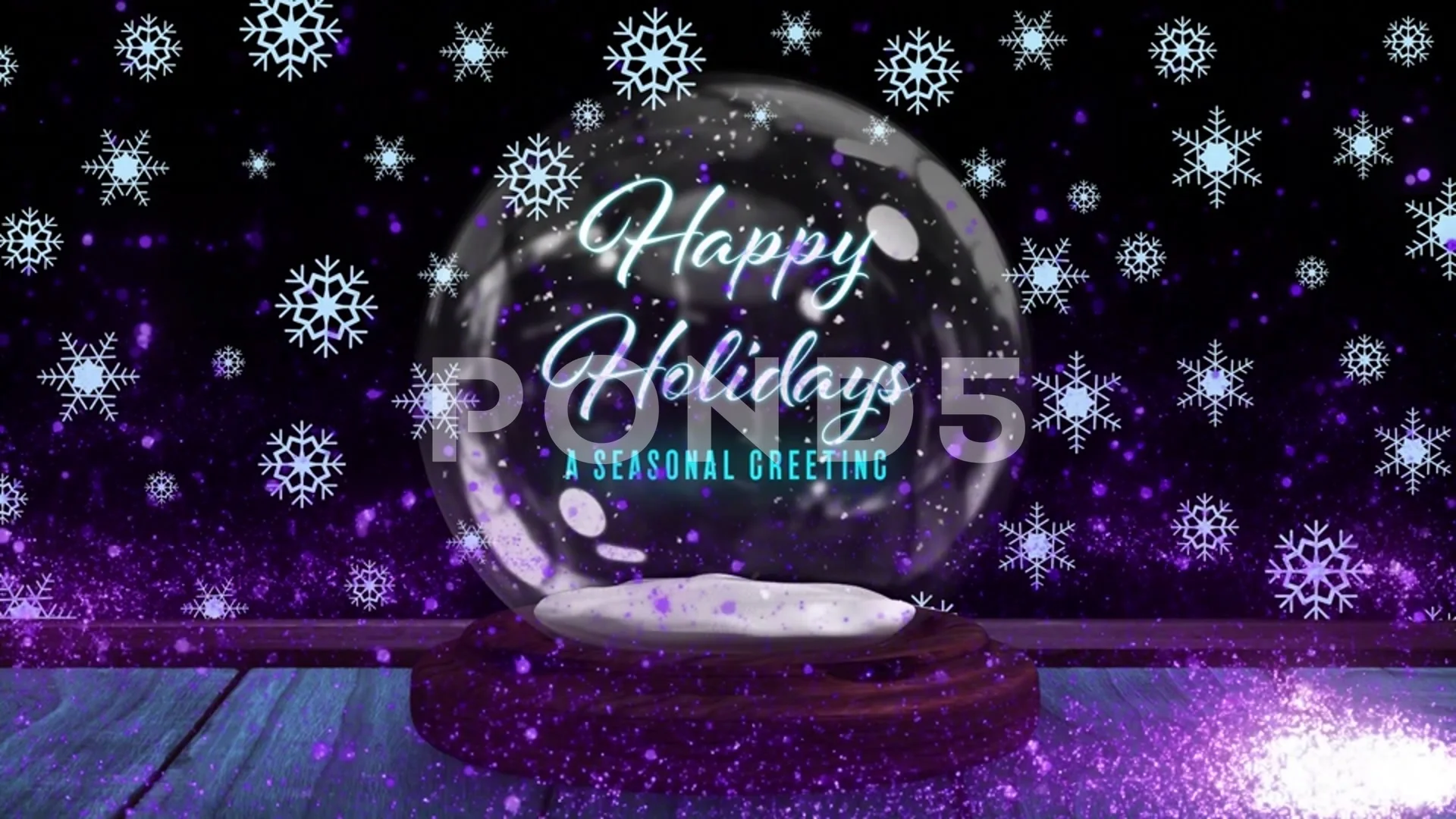 Happy Holidays Snow Globe