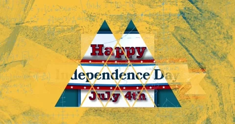 Animation of happy independence day, mat... | Stock Video | Pond5