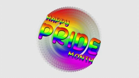 Animation of happy Pride month logo with... | Stock Video | Pond5