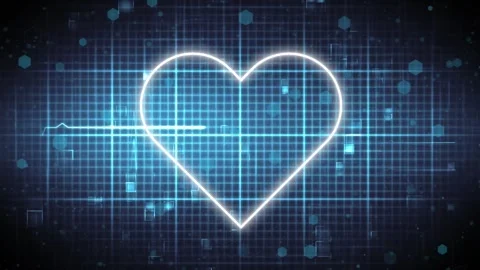 Animation of heart beat monitor data pro... | Stock Video | Pond5