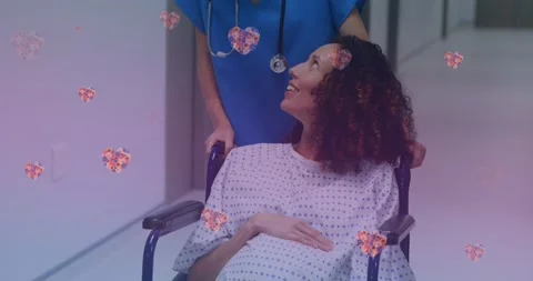 Animation of heart icons over happy bira... | Stock Video | Pond5