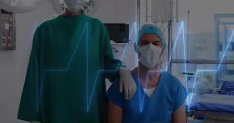 Animation of heart rate monitor against ... | Stock Video | Pond5