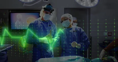 Animation of heart rate monitor against ... | Stock Video | Pond5