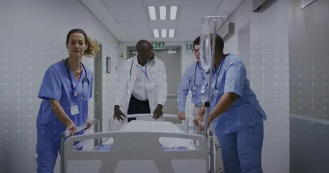 Animation of heart rate monitor on docto... | Stock Video | Pond5