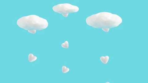 Animation of heart shapes raining from c... | Stock Video | Pond5