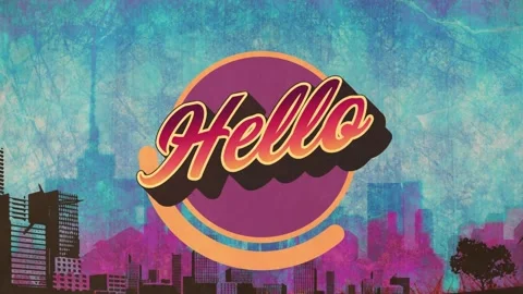 Animation of hello text in colourful let... | Stock Video | Pond5