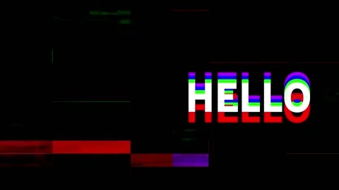 Animation of hello text over moving shap... | Stock Video | Pond5