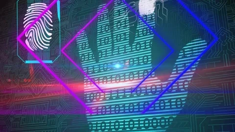 Animation of hexagonal shapes over biome... | Stock Video | Pond5