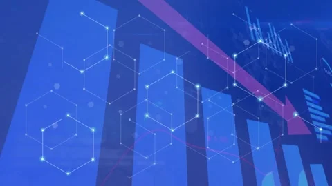 Animation of hexagonal shapes over stati... | Stock Video | Pond5